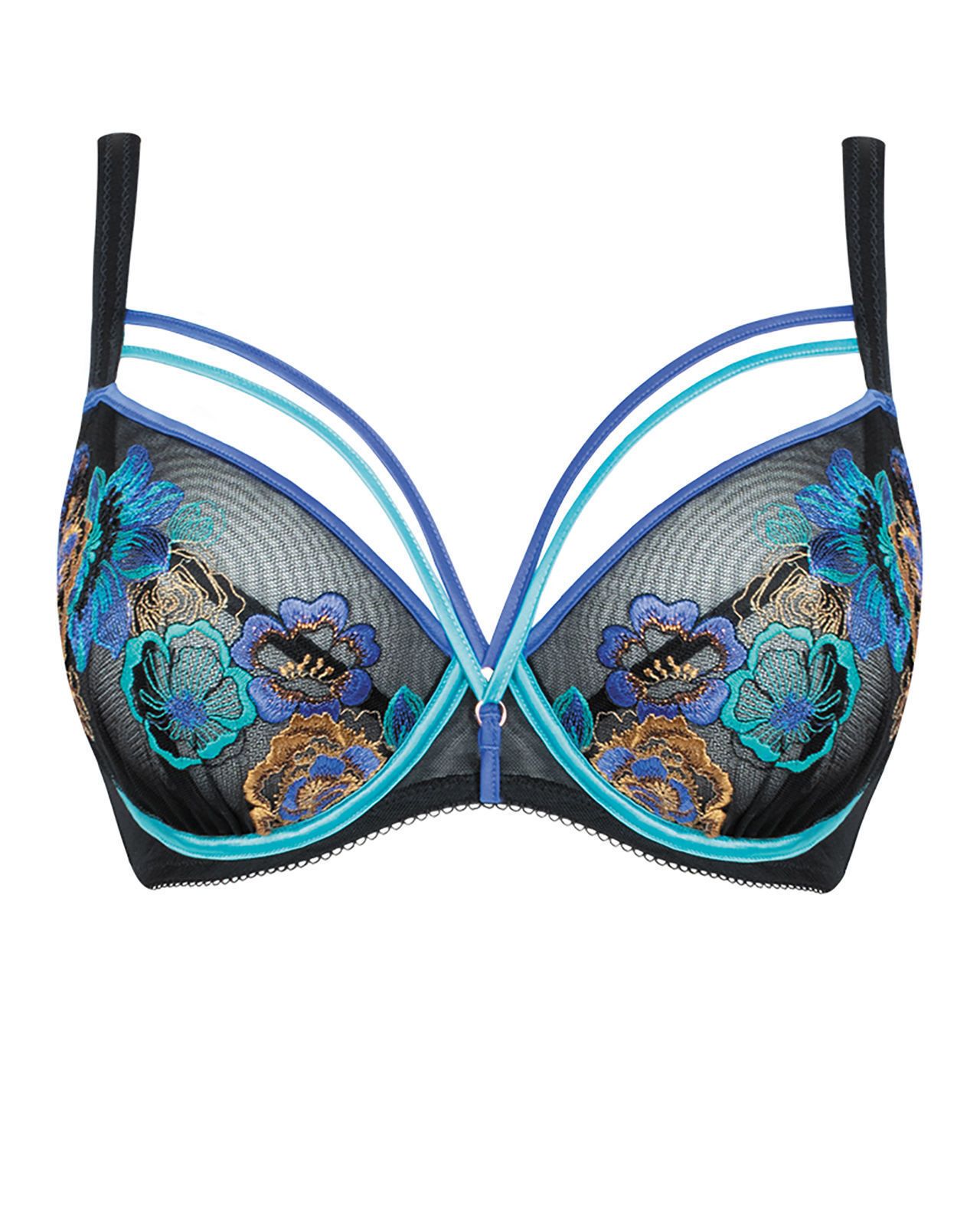 Encounter Plunge Bra Black/Peacock @ TKD Lingerie