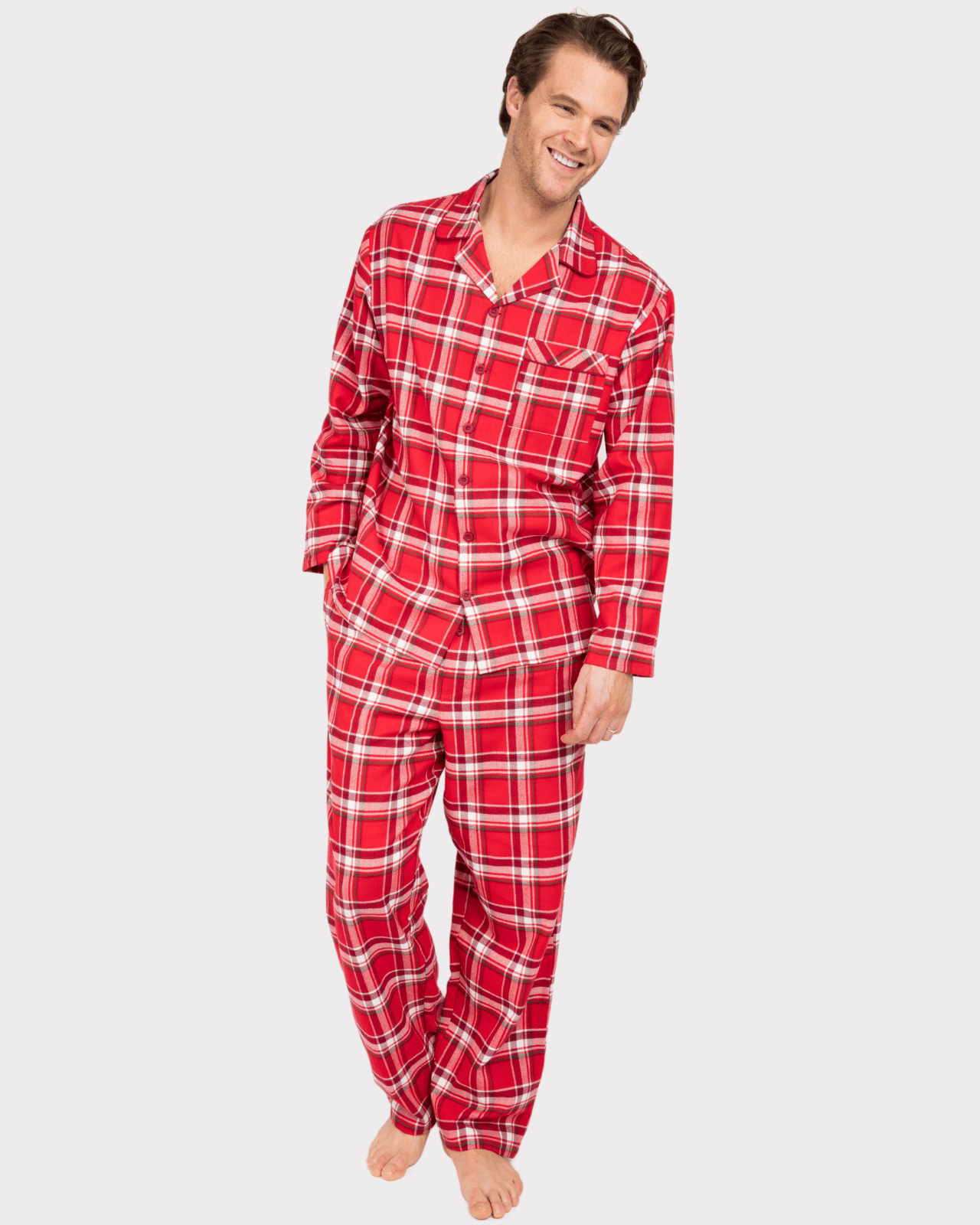 Frankie Brushed Check Pyjama Set @ TKD Lingerie