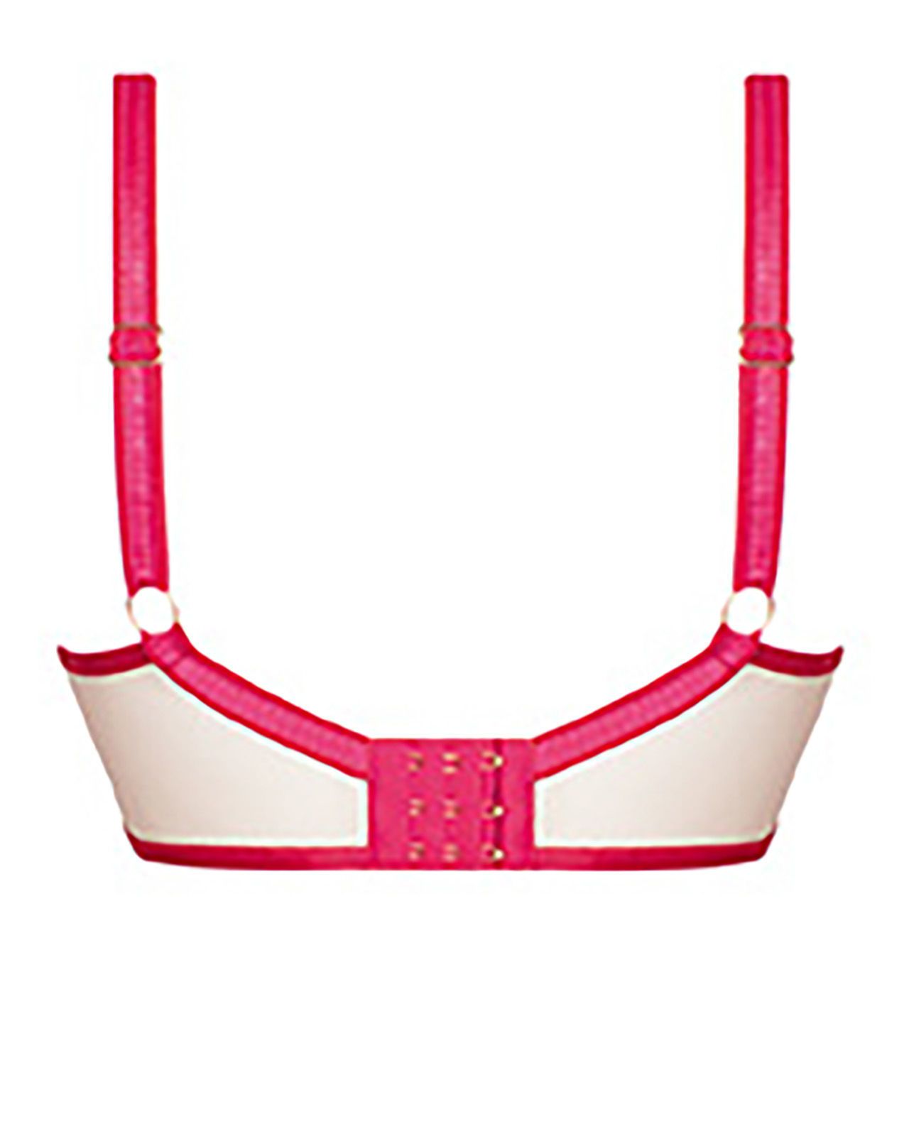 Submission Plunge Bra Latte/Red @ TKD Lingerie