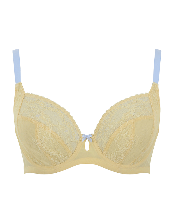 Alexis Low Front Balconnet Bra Lemon @ TKD Lingerie