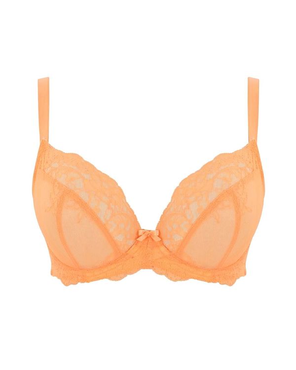Ana Non Padded Plunge Bra Peach Melba @ TKD Lingerie
