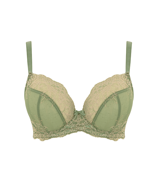 Ana Non Padded Plunge Bra Sage/Sand @ TKD Lingerie