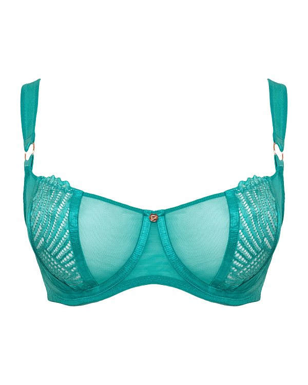 Authority Balcony Bra Blue Lagoon @ TKD Lingerie