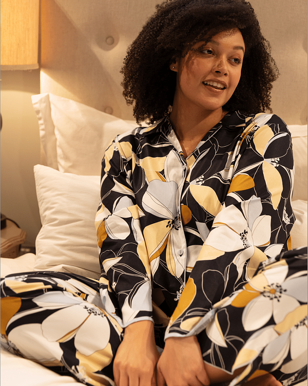 Beth Floral Print Pyjama Set @ TKD Lingerie