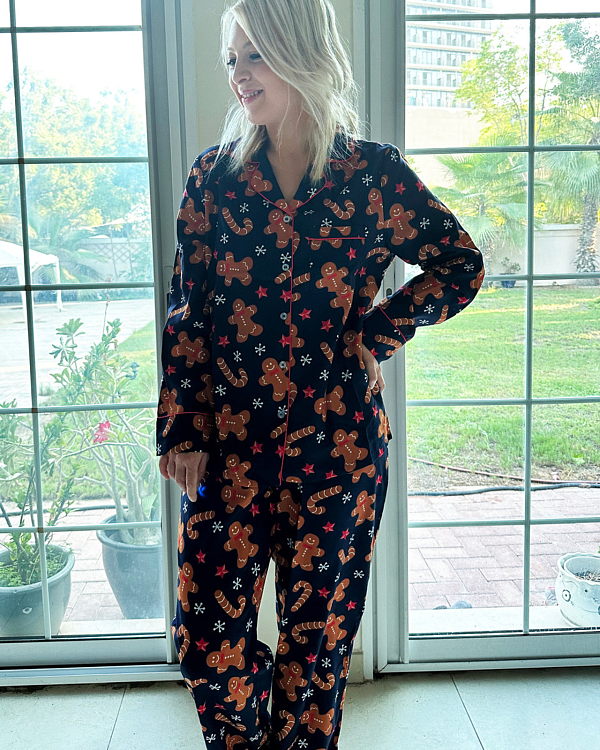 Adult Unisex Gingerbread Man Pyjama Set @ TKD Lingerie