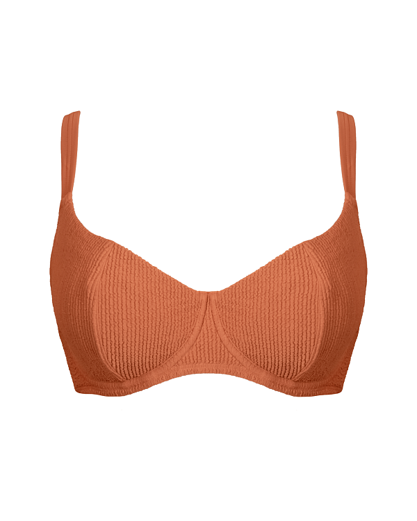 Holiday Crush Balcony Bikini Top Rust @ TKD Lingerie