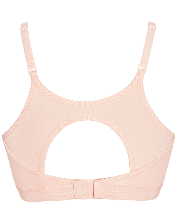 Lola Non Wired Crop Top Bra Peach & White @ TKD Lingerie