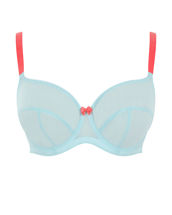 Tango Essence Balconnet Bra Aqua/Coral @ TKD Lingerie