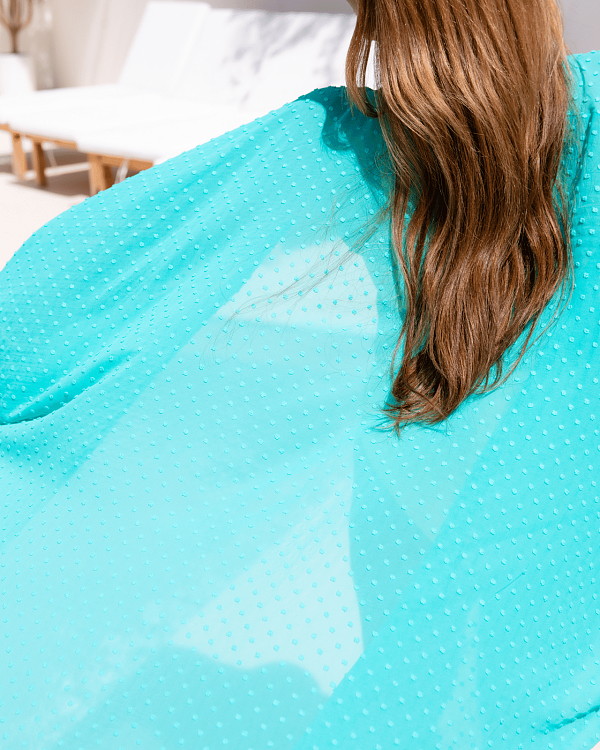 Turquoise Textured Batwing Kimono @ TKD Lingerie